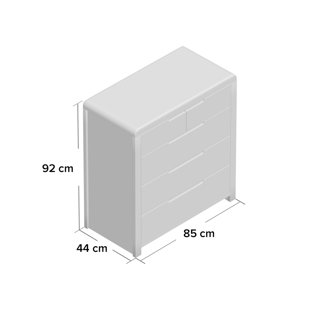 Gracie Oaks Bruner 5 Drawer 85Cm W Chest Of Drawers & Reviews | Wayfair ...