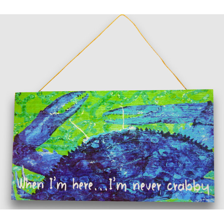 My Island Crab Sign Wall Decor & Reviews | Wayfair