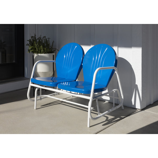 Corrigan Studio® Aquille Outdoor Jennalyn Gliding Metal Bench | Wayfair