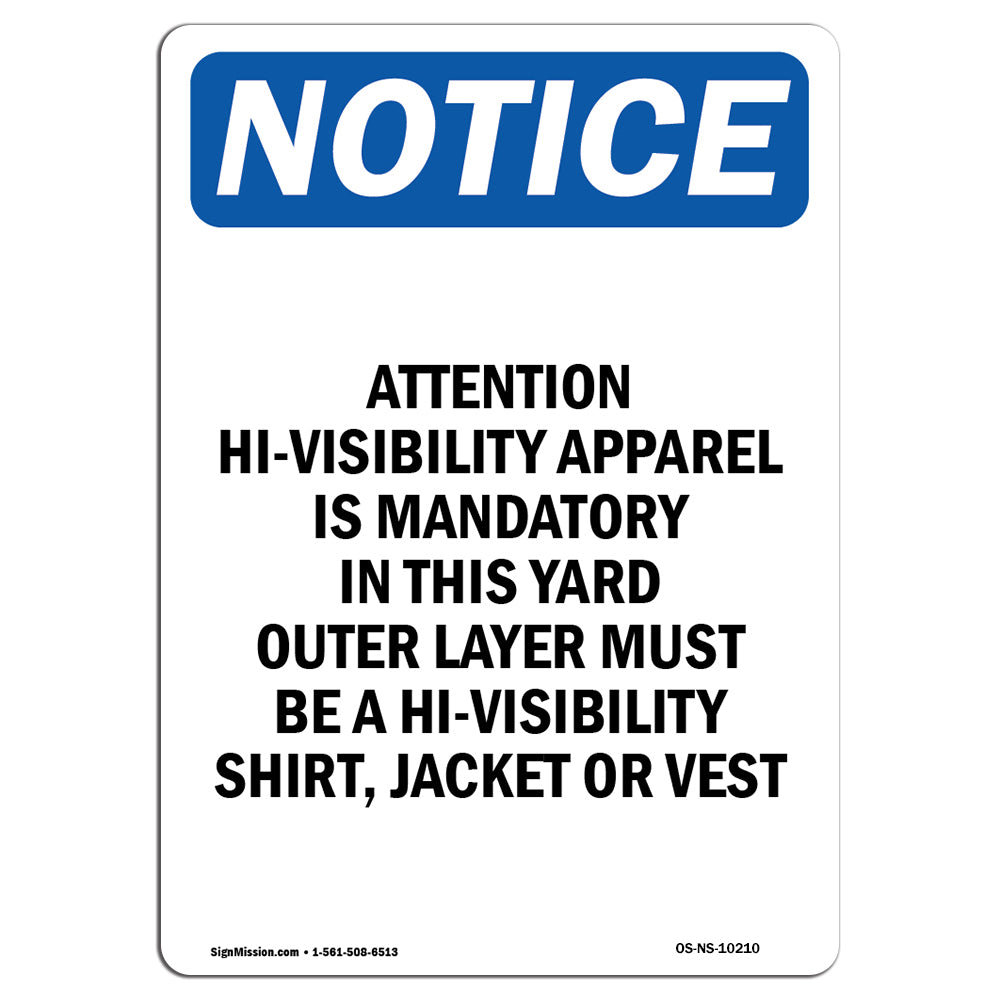 SignMission Attention Hi-Visibility Apparel Sign | Wayfair