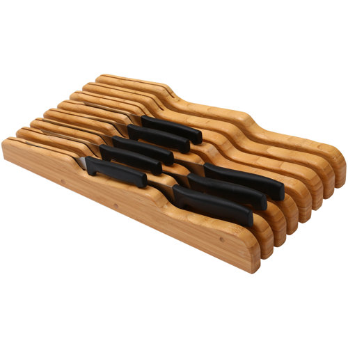 YBM Home 15 Slot In-Drawer Bamboo Kitchen Knife Block & Reviews | Wayfair