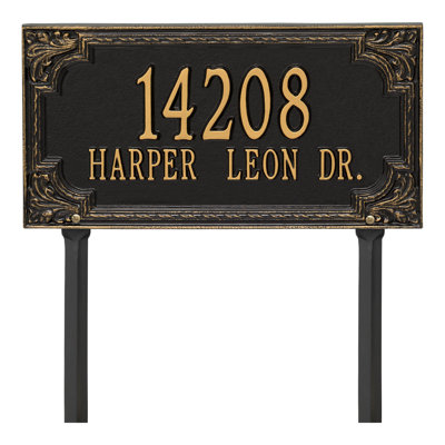 Whitehall Products Signature Series 2-Line Lawn Address Sign | Wayfair