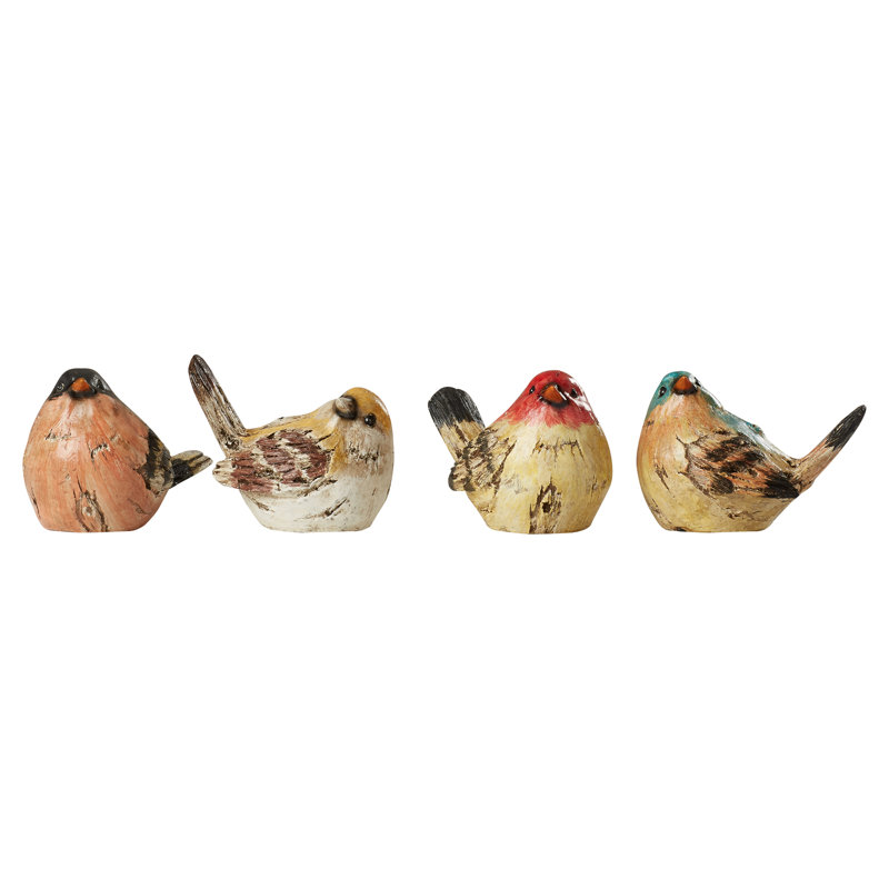 August Grove® Esther 4 Piece Polystone Birds Figurine Set & Reviews ...