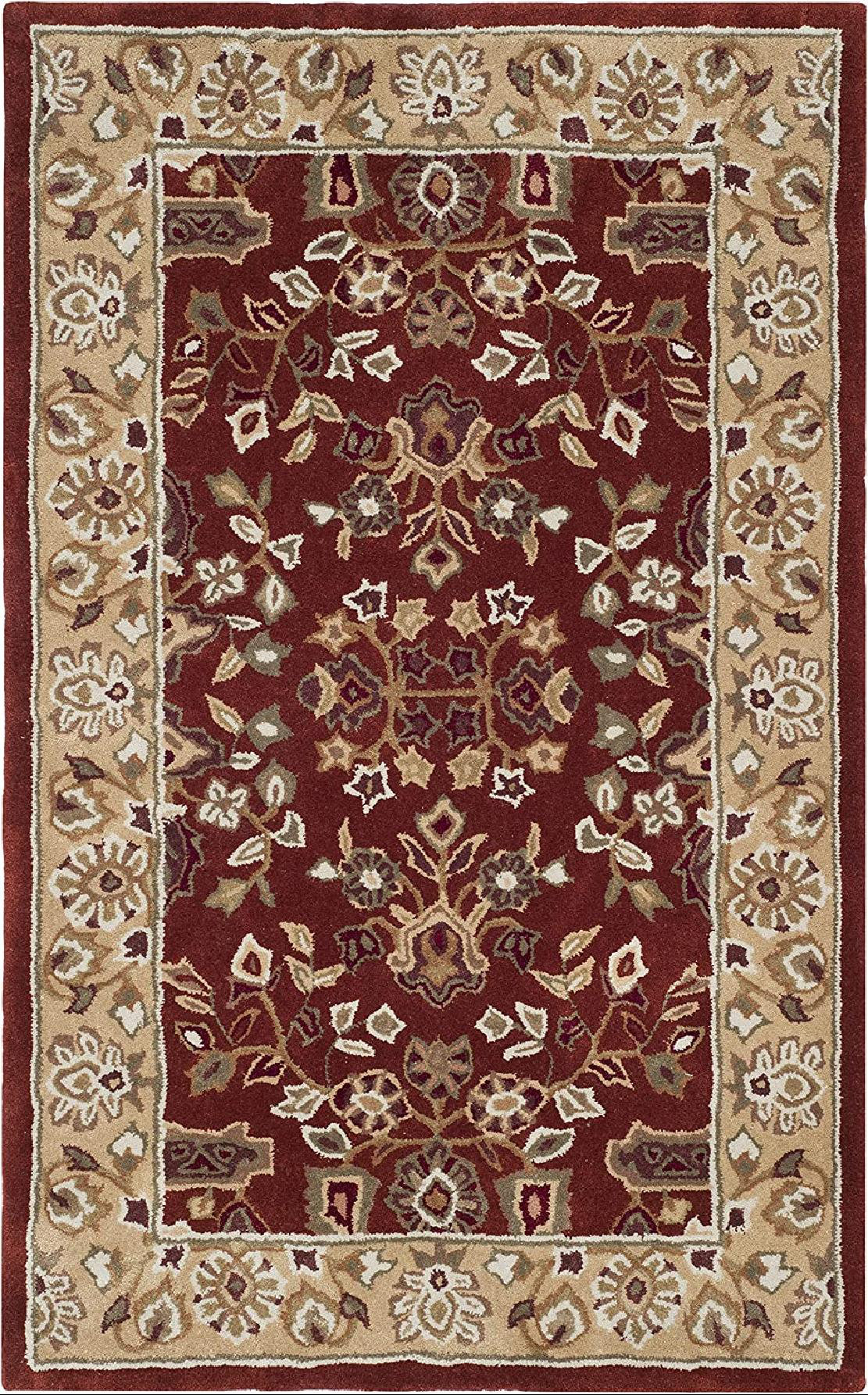 Charlton Home® Agetina Oriental Area Rug in Rust/Green | Wayfair