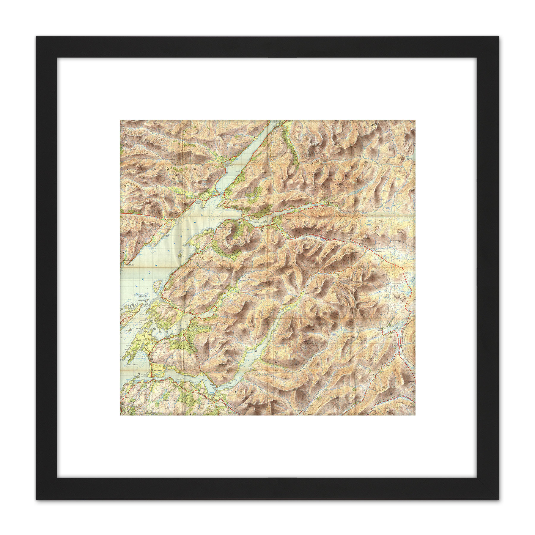 Metro Lane Map Ordnance Survey 1959 Lorn Lochaber Scotland - Painting ...