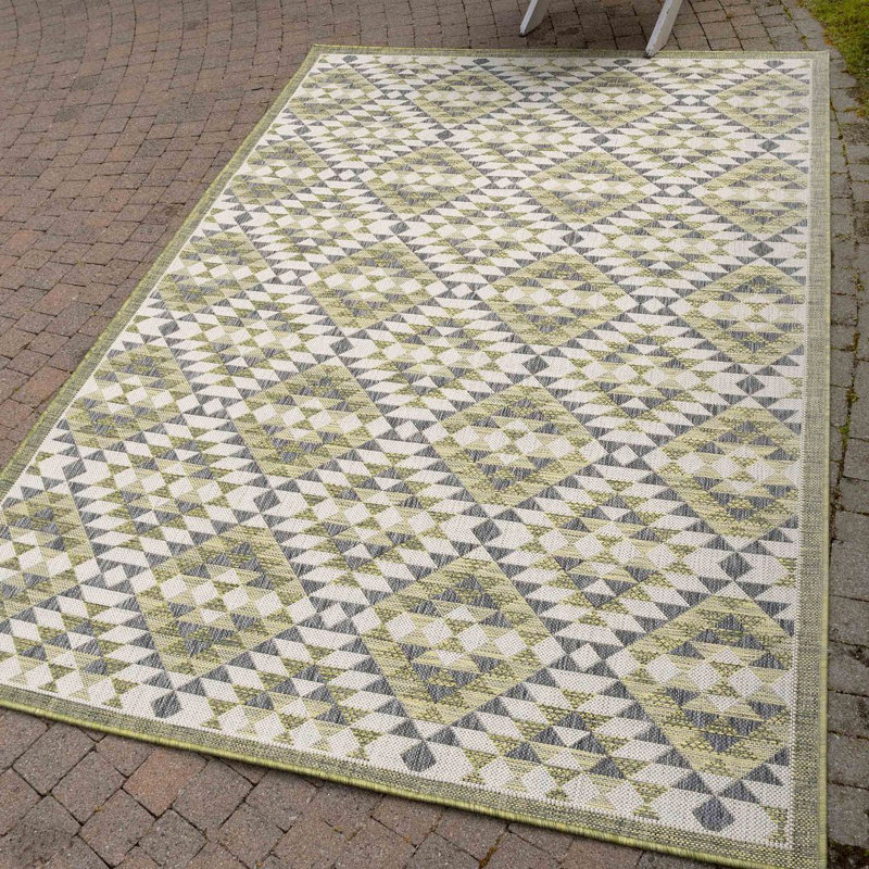Natur Pur Tallulah Flatweave Green Rug | Wayfair.co.uk