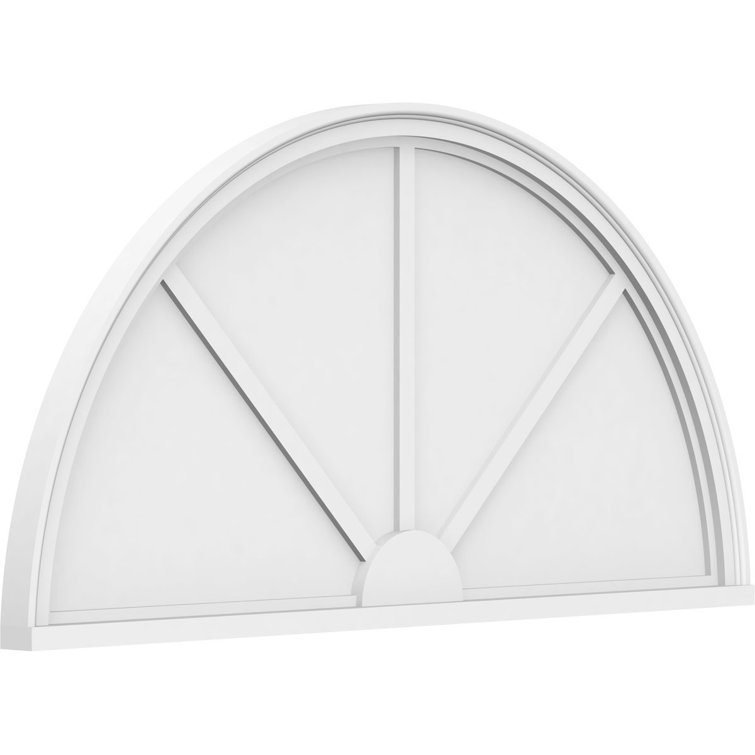 Ekena Millwork Half Round 3 Spoke Architectural Grade PVC Pediment ...