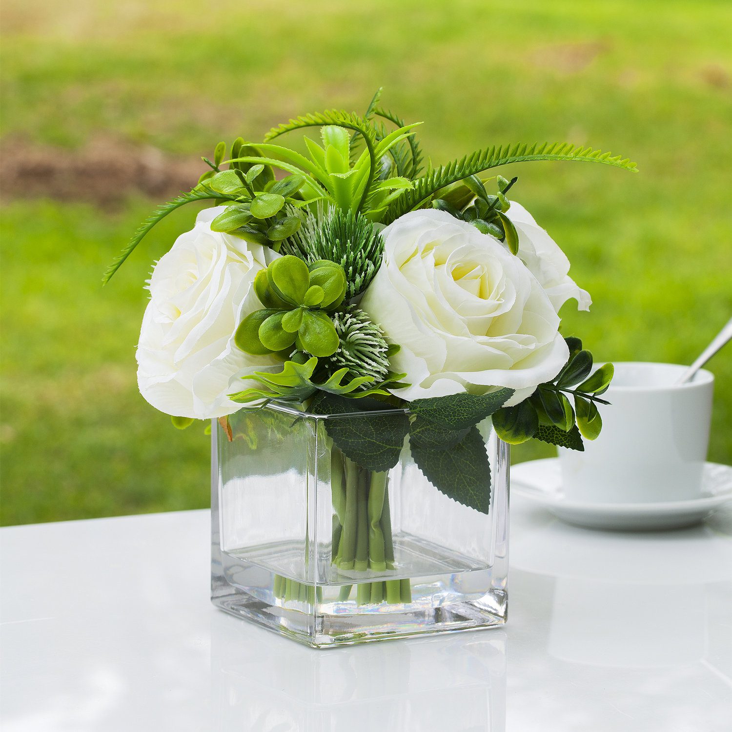 Primrue Rose Centerpiece in Vase | Wayfair