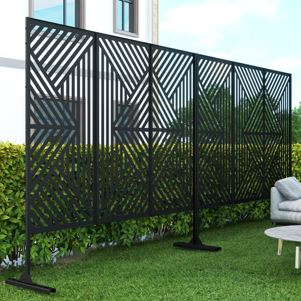 Miruo 6.3 Ft. H X 4 Ft. W Laser Cut Metal Privacy Screen - Wayfair Canada