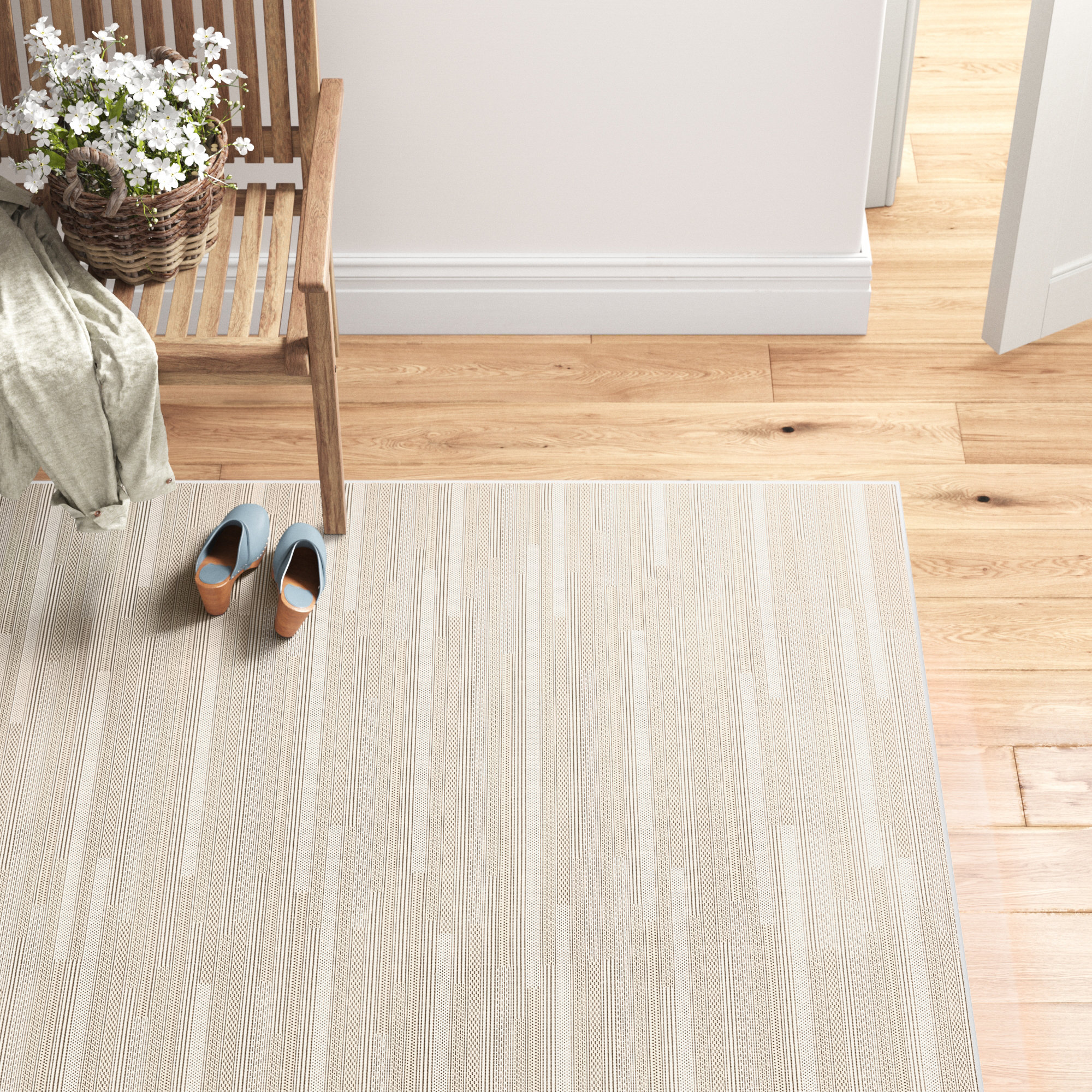 Fernleaf Suzie Sustainable Flatweave Cream Rug | Wayfair.co.uk