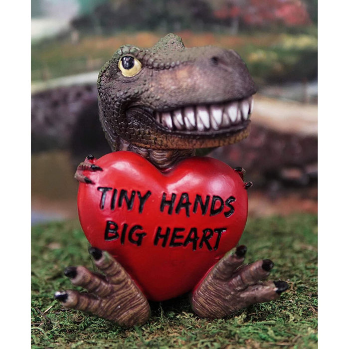 Trinx Jurassic Valentine's Love T-Rex Baby Dinosaur Holding Big Red ...