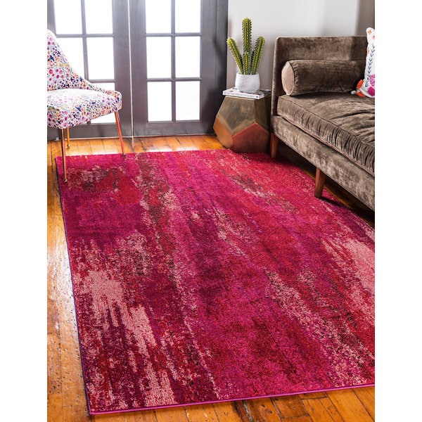 RugPal Meadow Geometric Magenta Area Rug | Wayfair