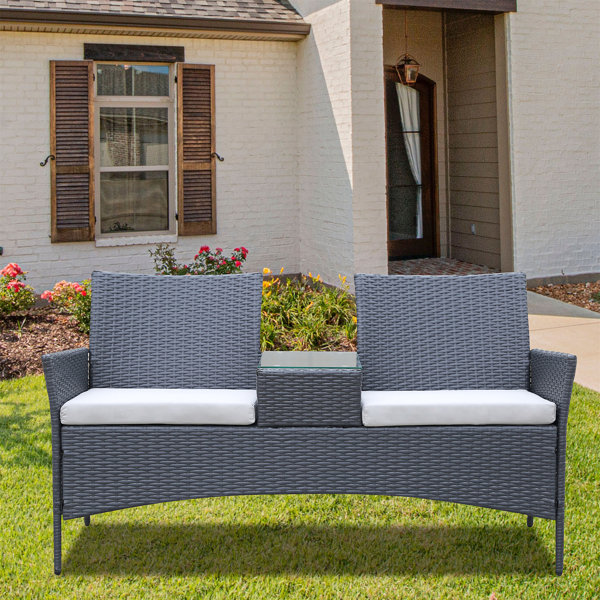 Winston Porter Ensemble de causeuse pour patio, ensemble en osier de ...