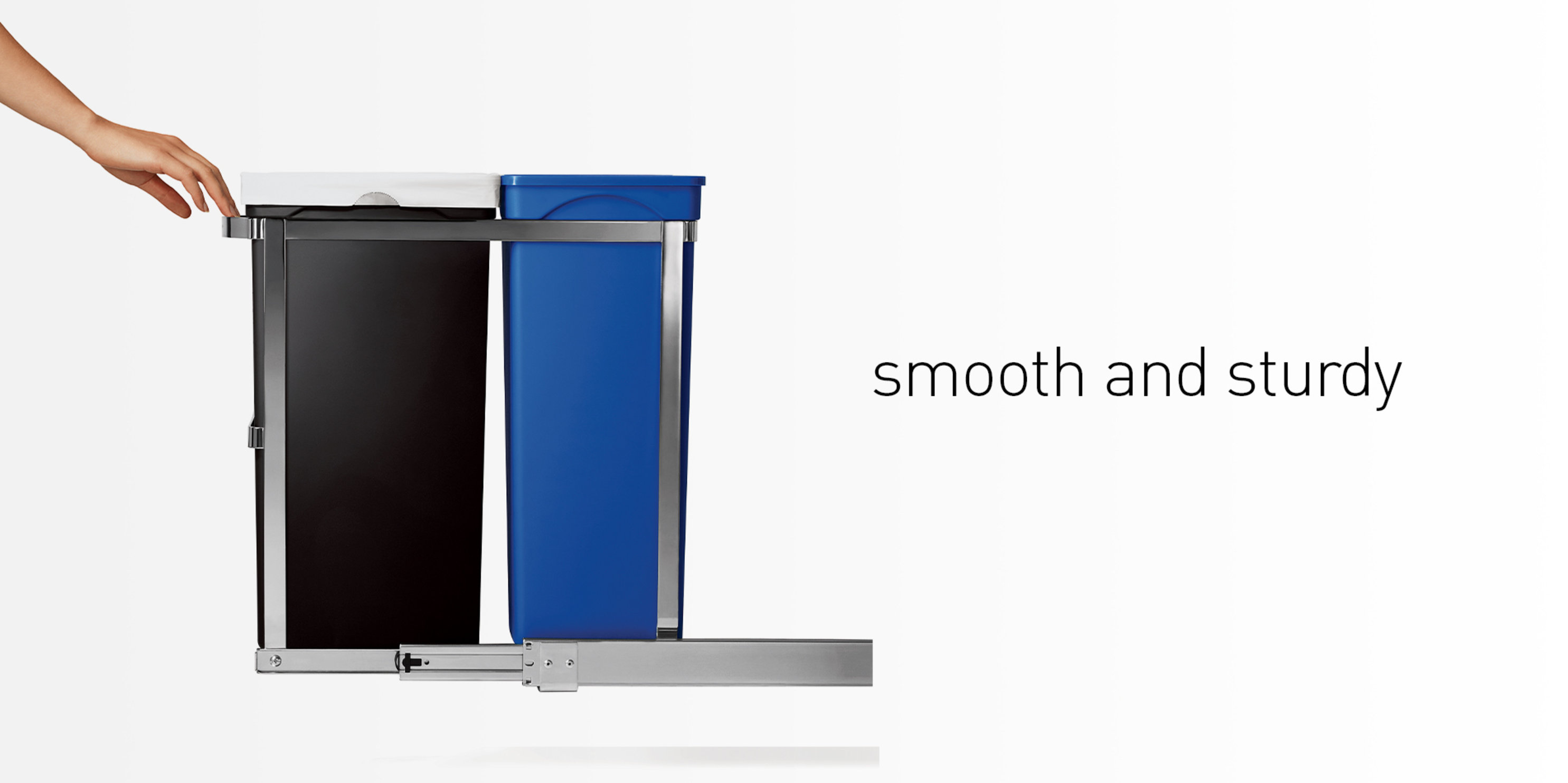 simplehuman 35 Liter / 9.3 Gallon Dual Compartment Under Counter ...