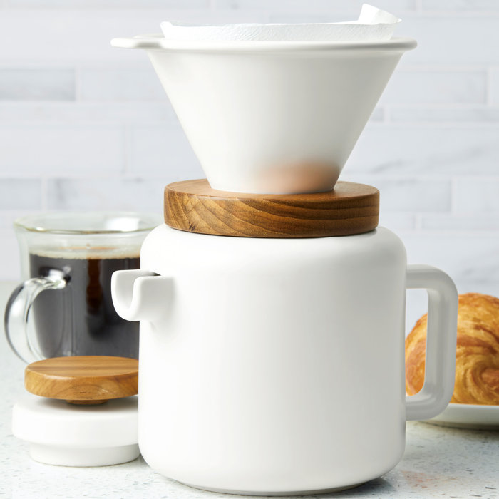 BonJour Ceramic Pour-Over Coffee and Tea 4 Cup Server & Reviews | Wayfair