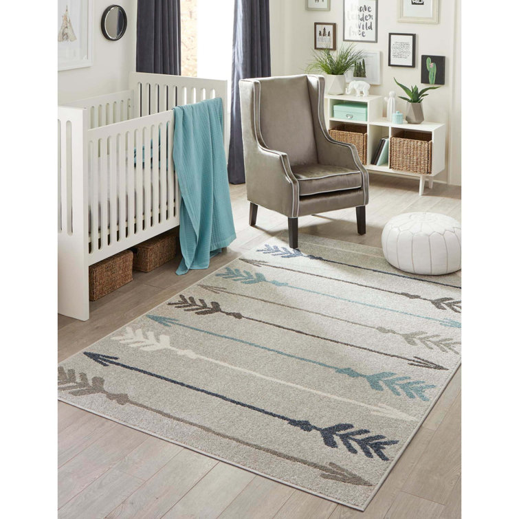 Union Rustic Dryden Geometric Gray/Brown/Navy Area Rug | Wayfair