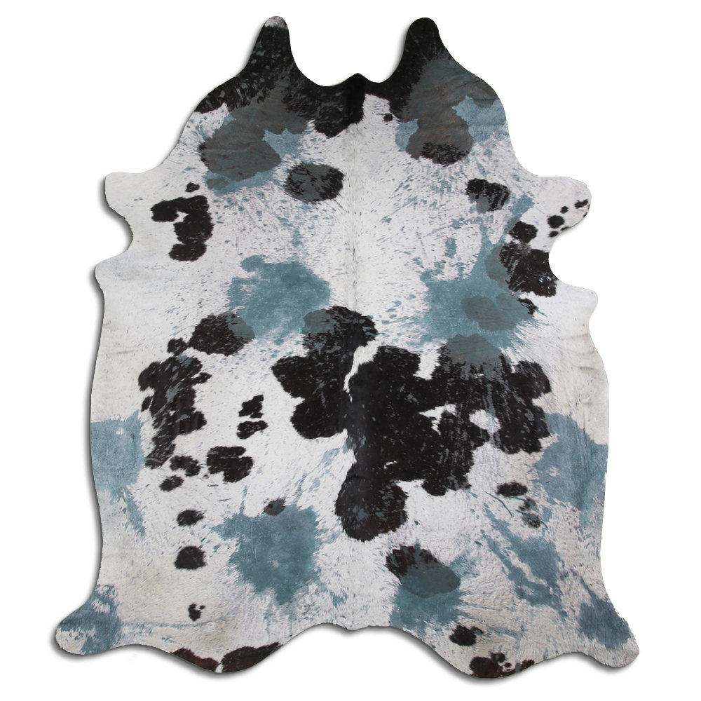 Foundry Select Matusek Handmade Cowhide Green Rug | Wayfair