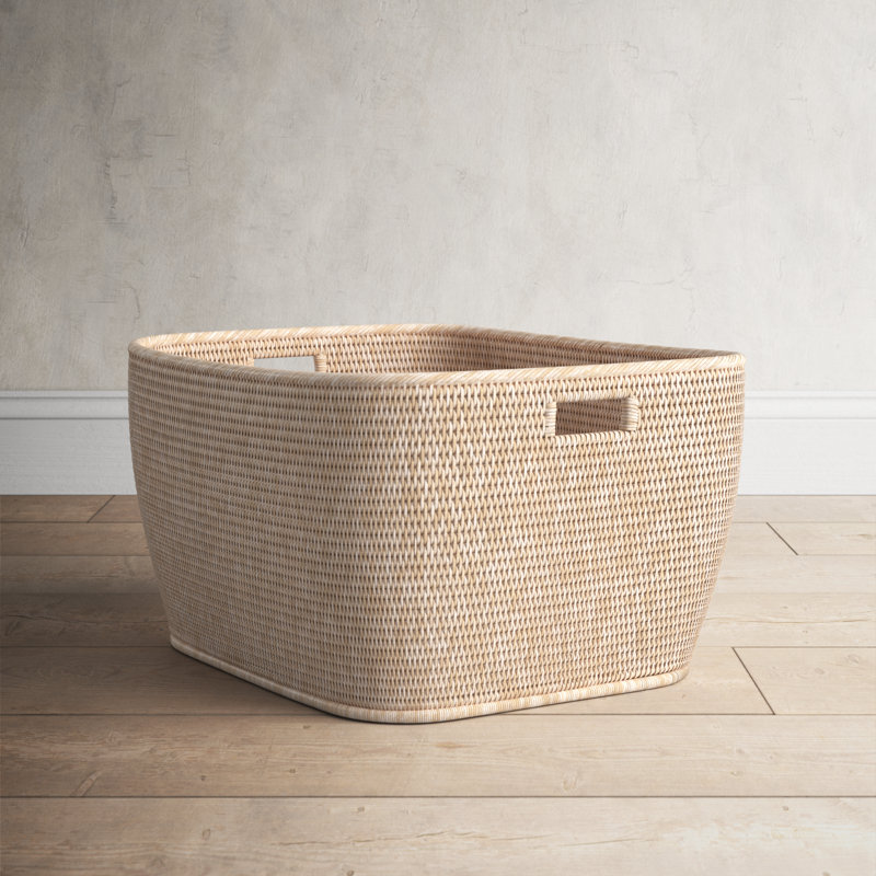 Birch Lane™ Large Rattan Basket & Reviews | Wayfair