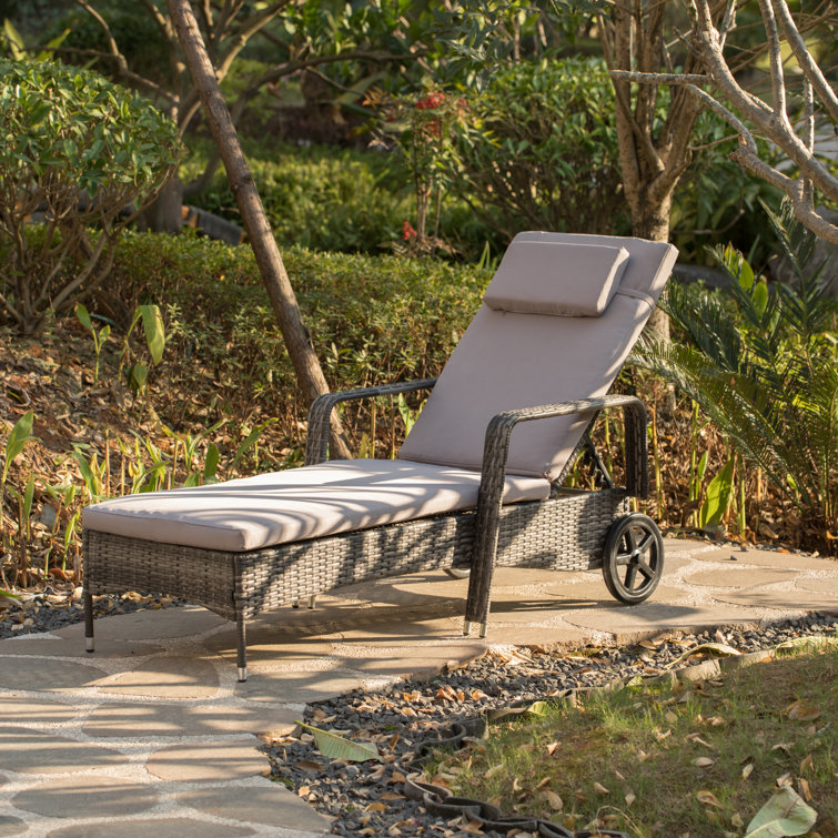 Latitude Run® Gerrel 63'' Long Single Chaise with Cushions | Wayfair