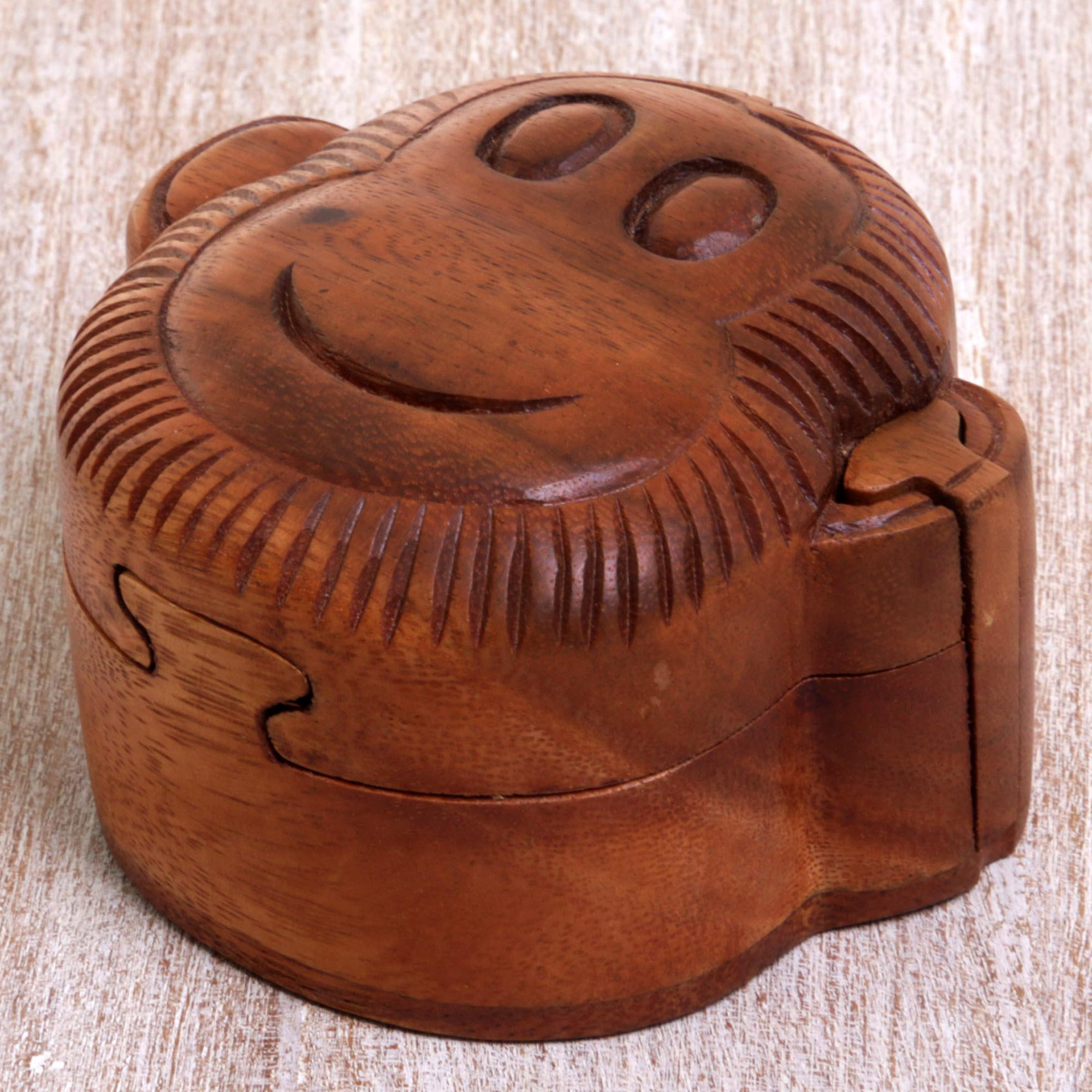 Bloomsbury Market Ben Happy Monkey Puzzle Wood Decorative Box | Wayfair