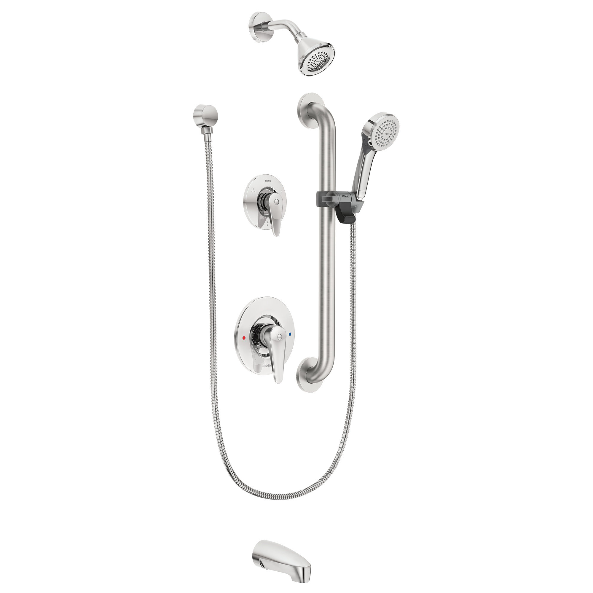 Moen Commercial Pressure Balanced Complete Shower System | Wayfair