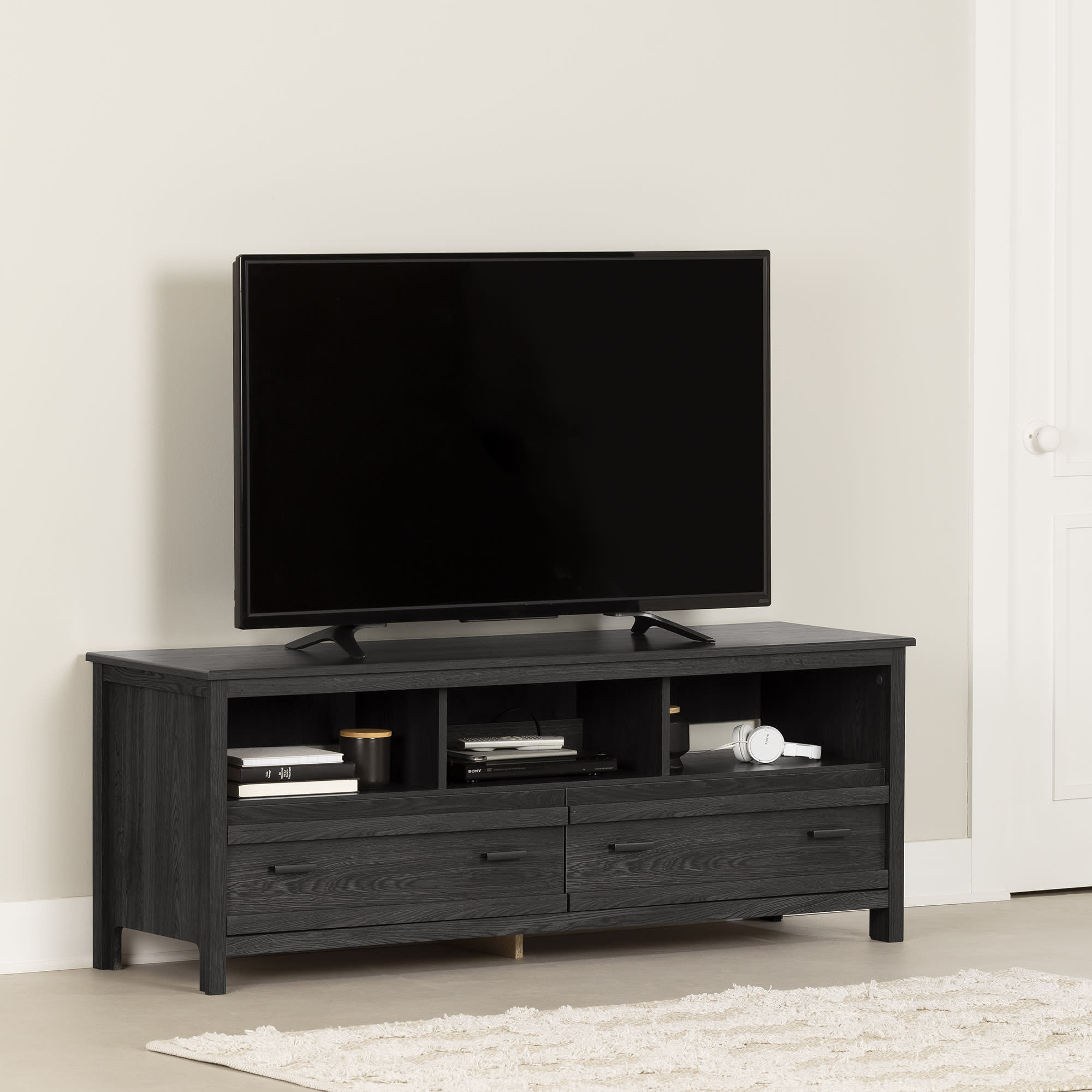 South Shore Exhibit TV Stand for TVs up to 65" & Reviews | Wayfair