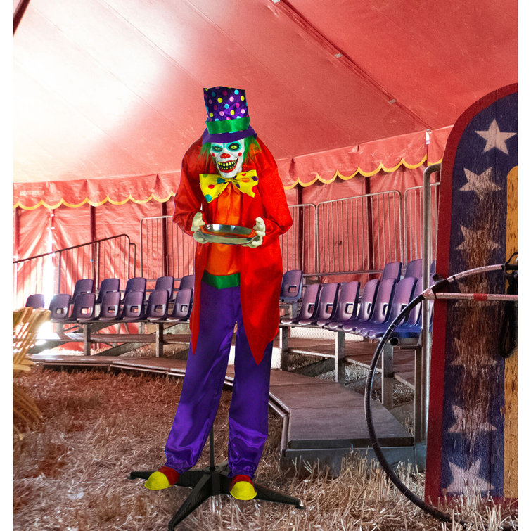The Holiday Aisle® Life-Size Animatronic Clown Figurine & Reviews | Wayfair