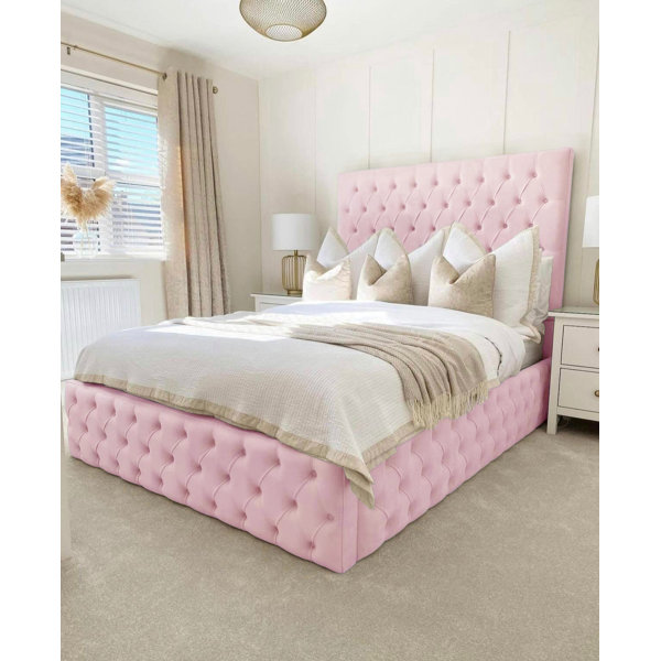 Mercer41 Florence Bed Frame - Plush Velvet | Wayfair.co.uk