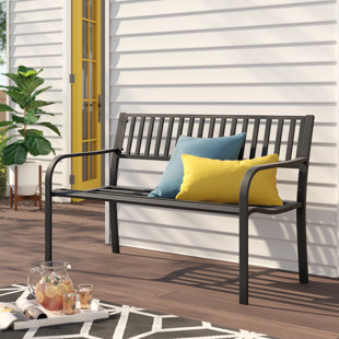 Wayfair | Metal Patio Benches You'll Love in 2022