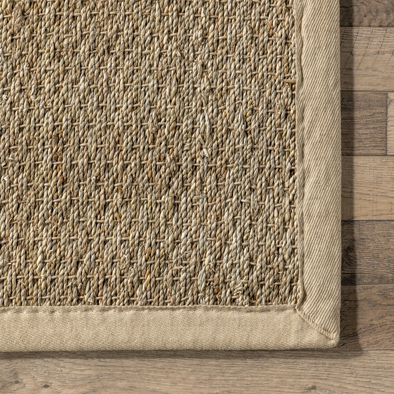 Highland Dunes Palacio Farmhouse Seagrass Area Rug in Beige & Reviews ...