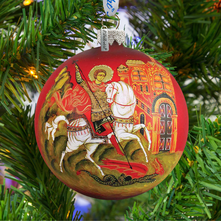 G Debrekht Holiday Splendor Icon St. George Ball Ornament | Perigold