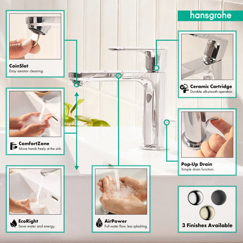Hansgrohe Rebris S Single Hole Faucet Single-handle Bathroom Faucet ...