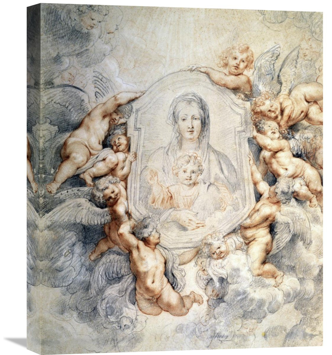 Vault W Artwork Image Of The Virgin Portrayed With Angels by Peter Paul ...