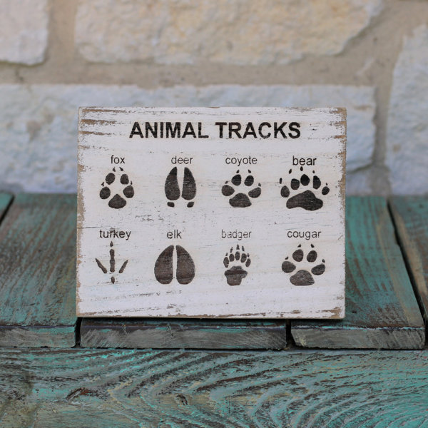 Millwood Pines Animal Tracks Sign Wall Décor & Reviews | Wayfair