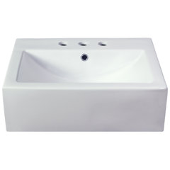 Semi Recessed Vessel Bathroom Sinks You'll Love in 2021 | Wayfair