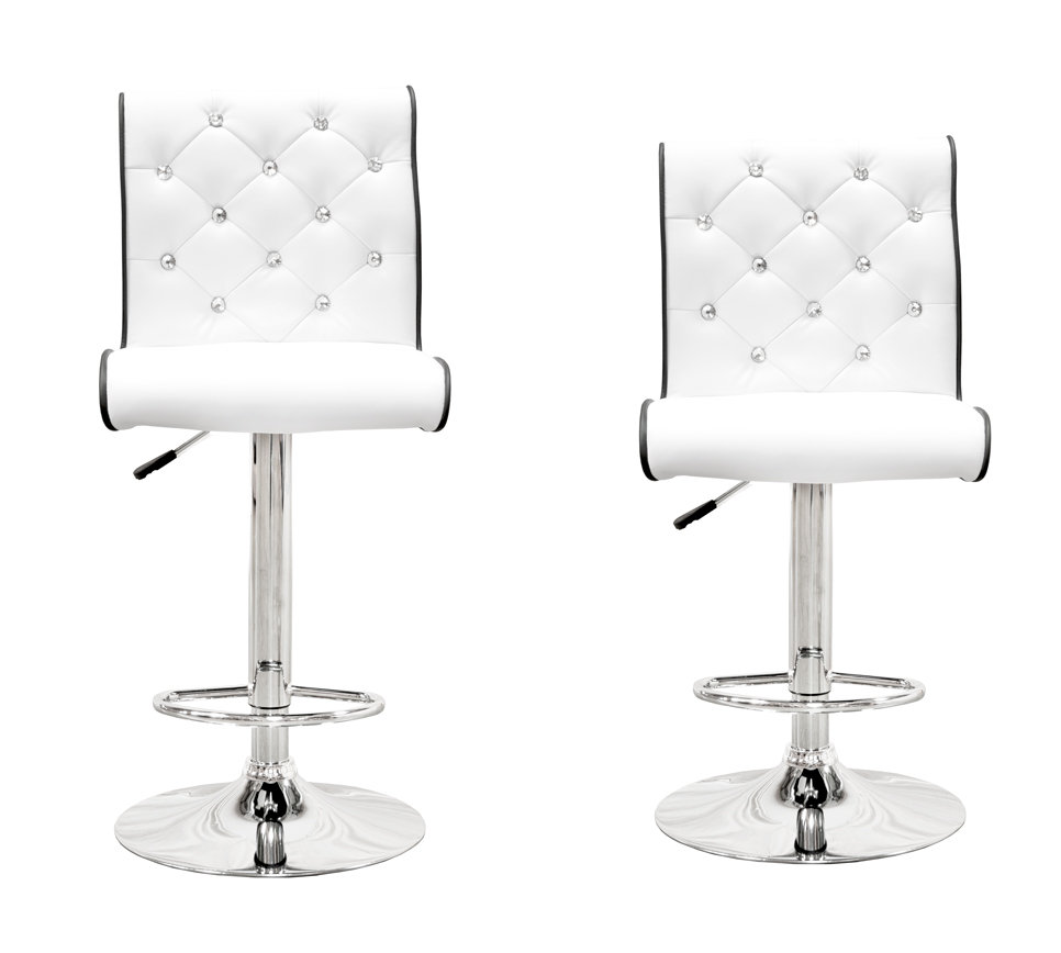 Ivy Bronx Dart Swivel Adjustable Height Bar Stool & Reviews | Wayfair