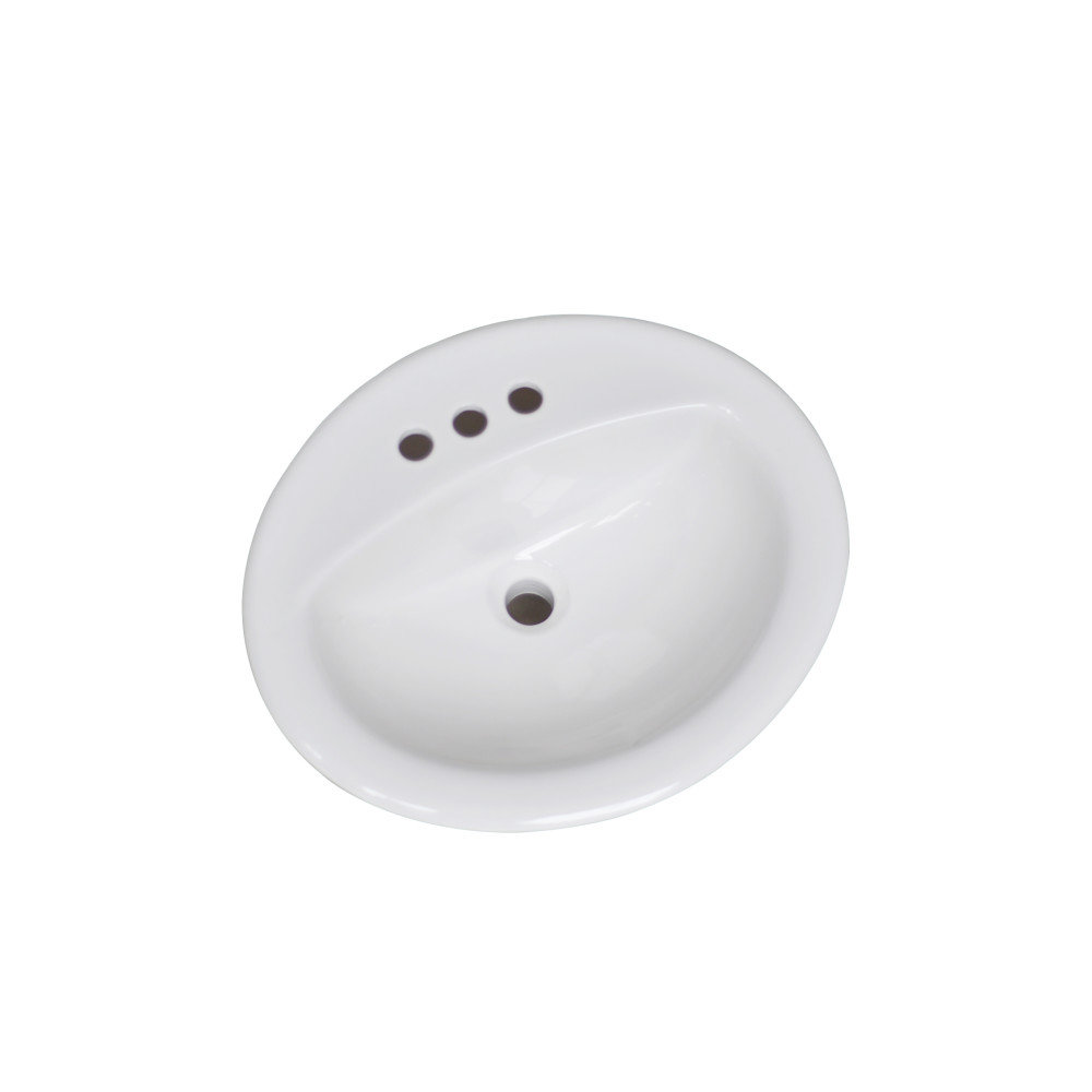 Design House Ceramic Oval Drop-In Bathroom Sink with Overflow & Reviews ...