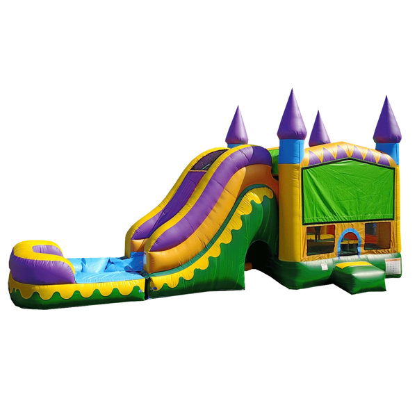 JumpOrange 13' x 35' Bounce House with Water Slide and Air Blower ...