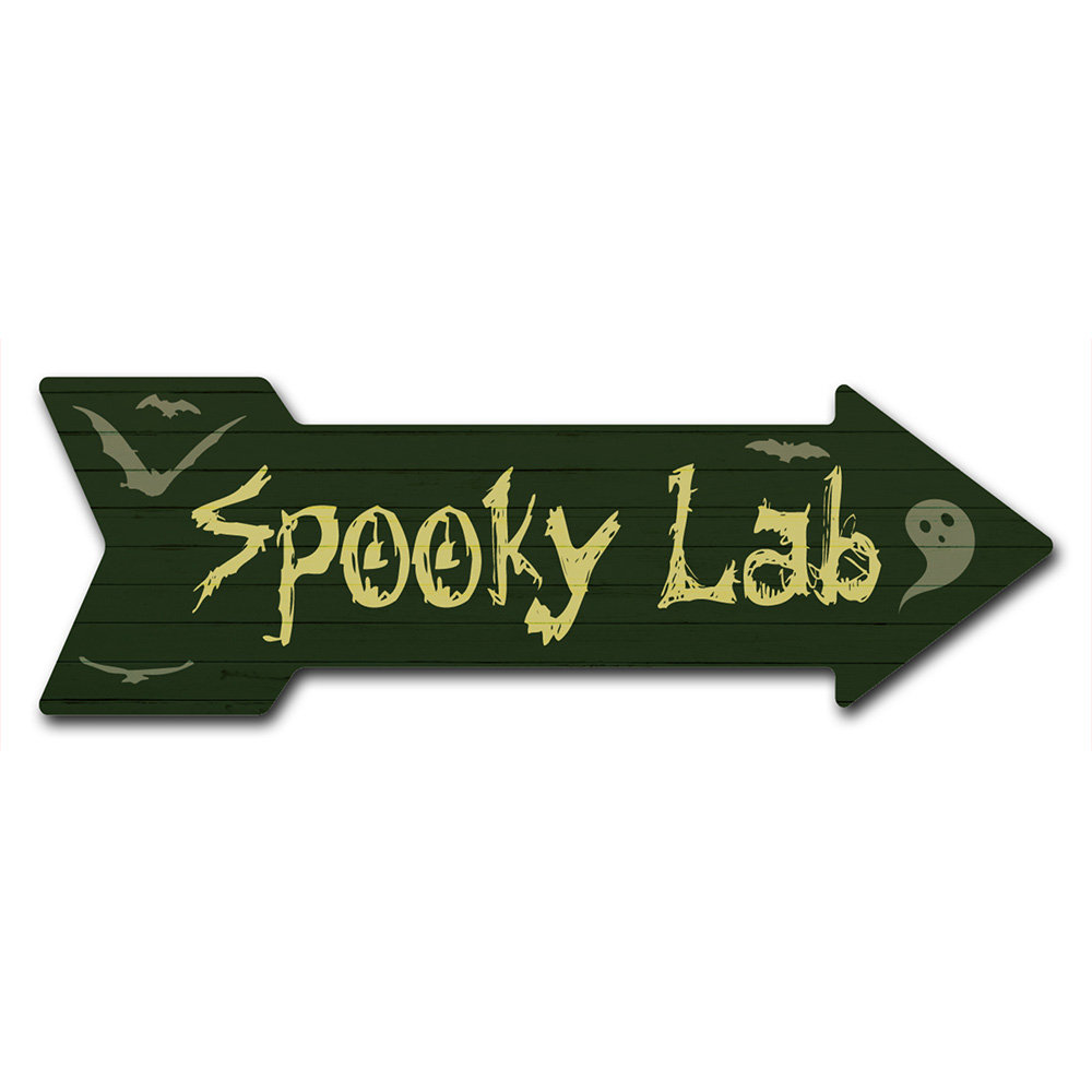 SignMission Decal-999597_Spooky Lab Arrow Decal Funny Home Décor 18 ...
