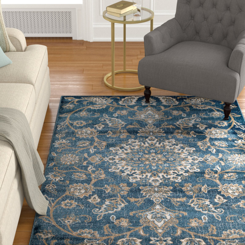 Charlton Home® Chartridge Oriental Blue Area Rug & Reviews