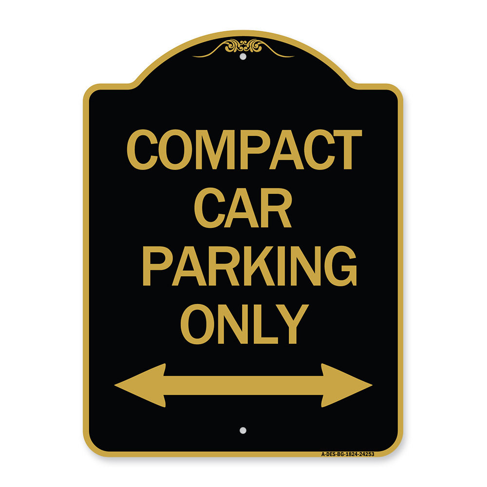 Signmission Designer Series Sign - Compact Car Parking Only (With ...