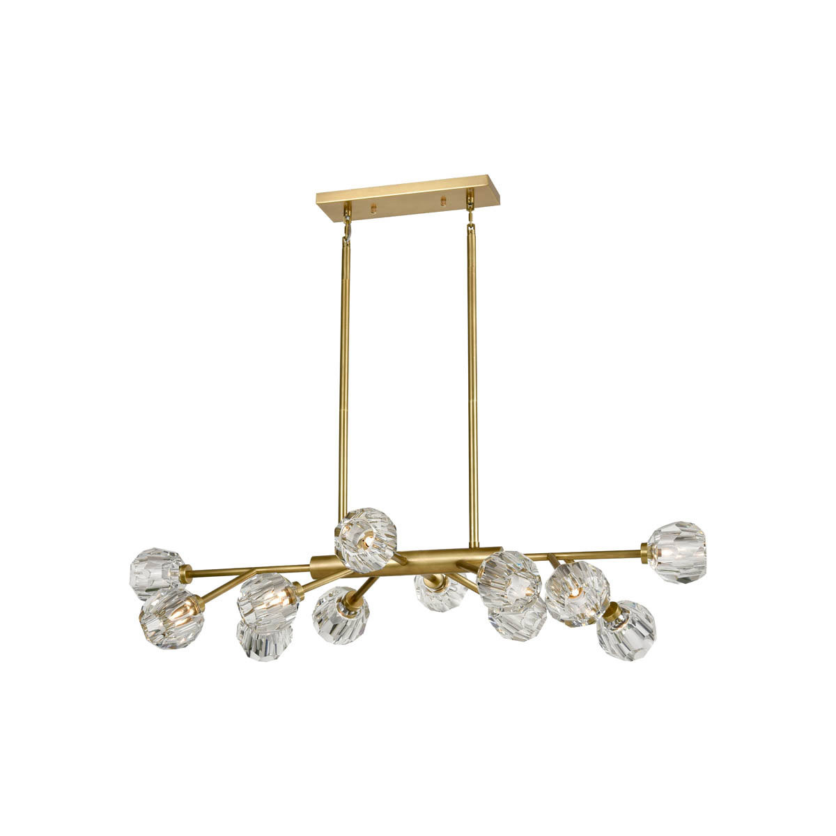 Zeev Parisian 12 - Light Dimmable Sputnik Modern Linear Chandelier ...