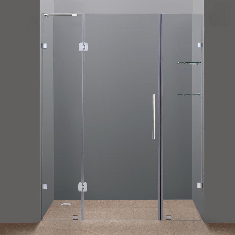 Aston Soleil 60 X 75 Hinged Completely Frameless Shower Door