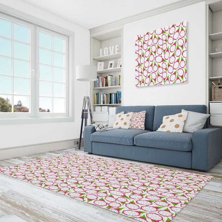 East Urban Home Pink/Green Area Rug | Wayfair.ca