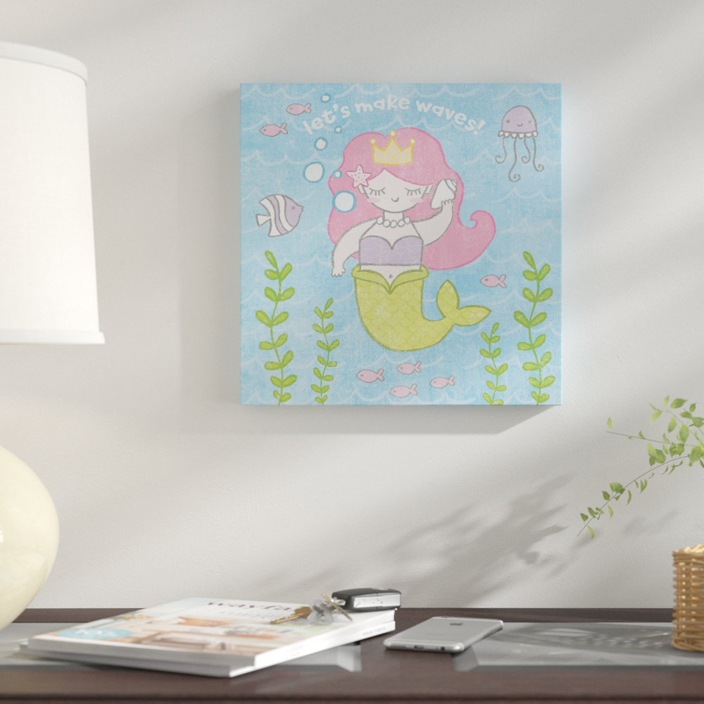 East Urban Home Magical Mermaid I by Moira Hershey - Wrapped Canvas ...