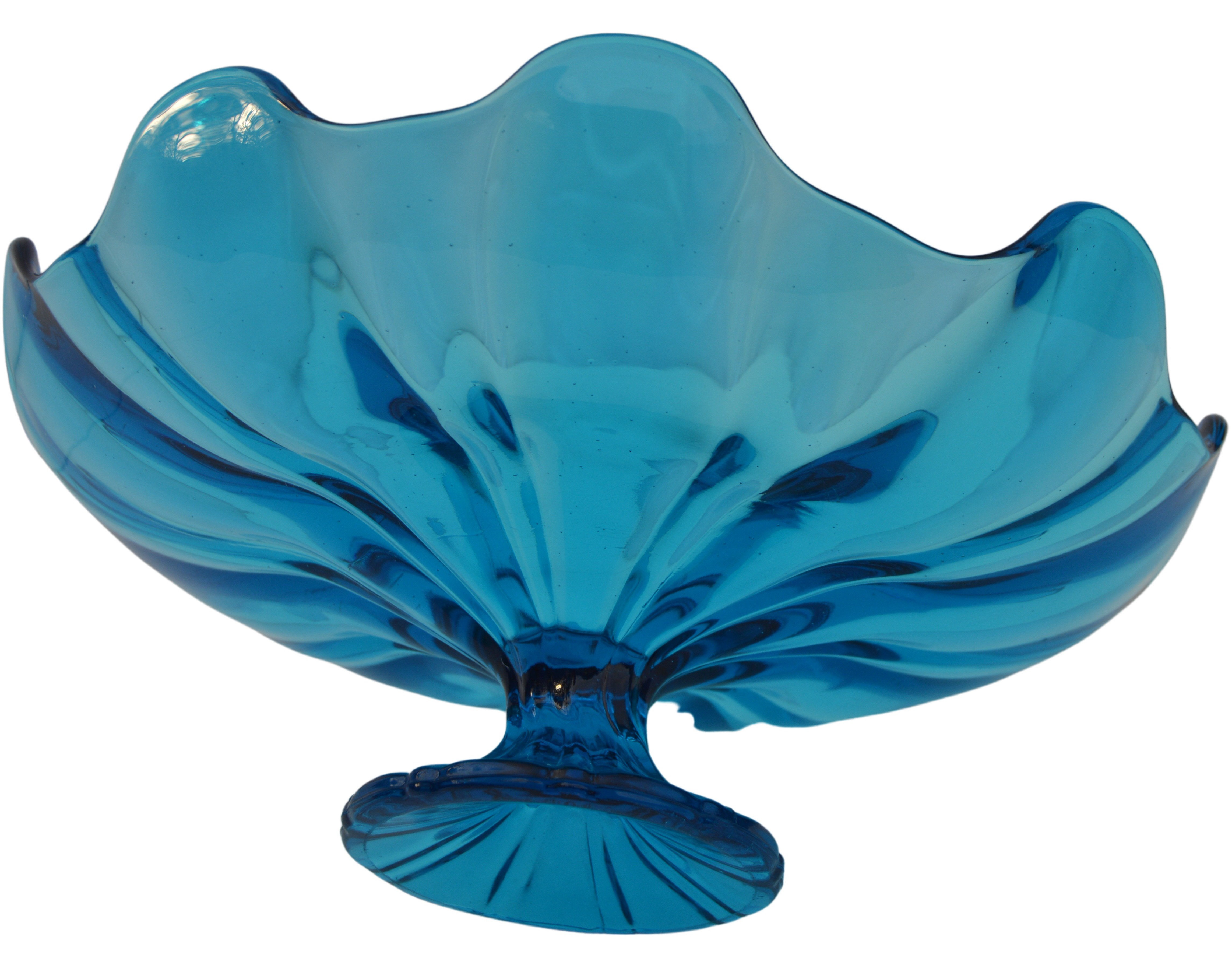 The Moroccan Room Mid-century Handblown Blue Glass Centerpiece | Wayfair
