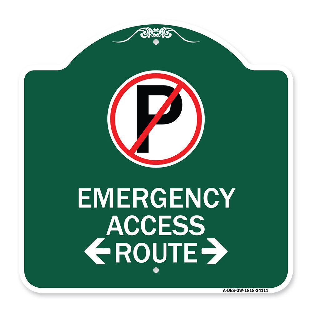 Signmission Designer Series Sign - Emergency Access Route (With ...