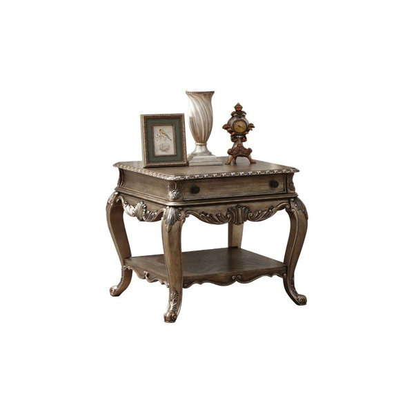 HomeRoots 26'' Tall End Table with Storage | Wayfair