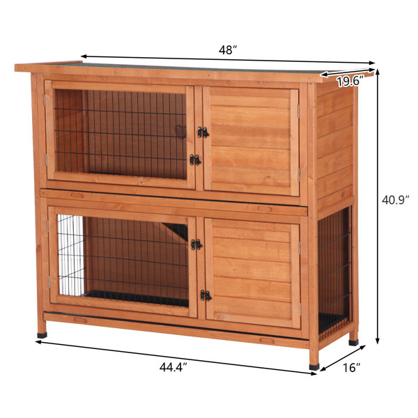 Archie & Oscar™ Jayne Weather Resistant Hutch with Ramp & Reviews | Wayfair