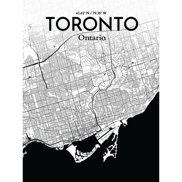 OurPoster.com Toronto City Map - Panoramic Graphic Art & Reviews | Wayfair